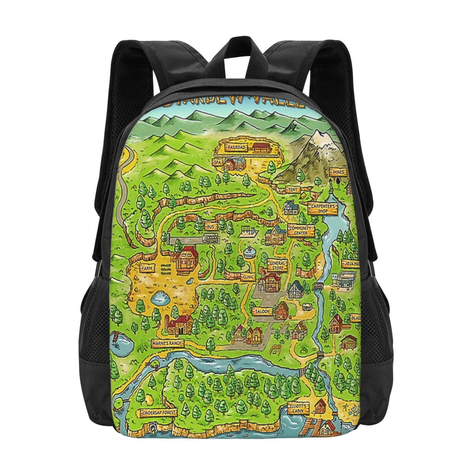 Stardew Valley Map Backpack Fashion Travel Backpack Laptop Backpack 16 ...