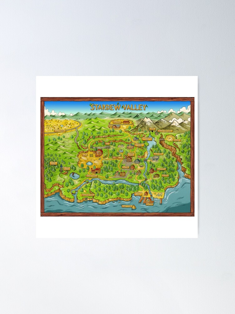 Stardew Valley Official Map Poster - Walmart.com