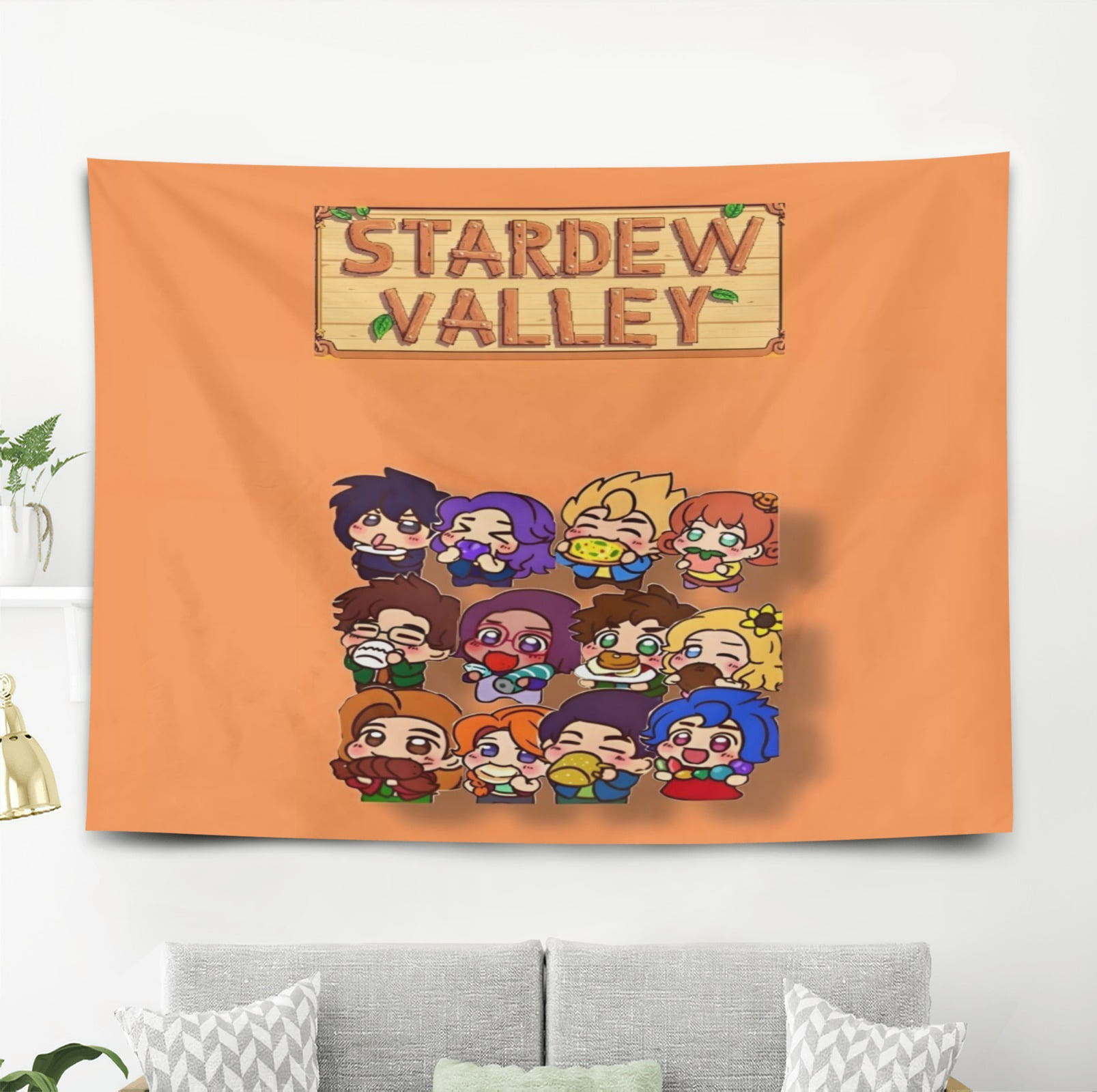 Stardew Valley Pattern Wall Hanging 50*60 Inches High-Quality Peach ...