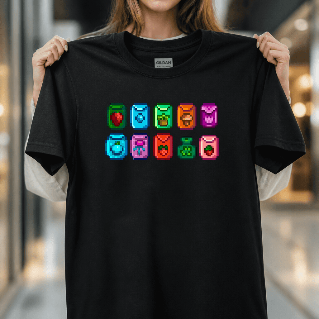 Stardew Valley Seeds Packet Farming Life Simulator Video Game Unisex T ...