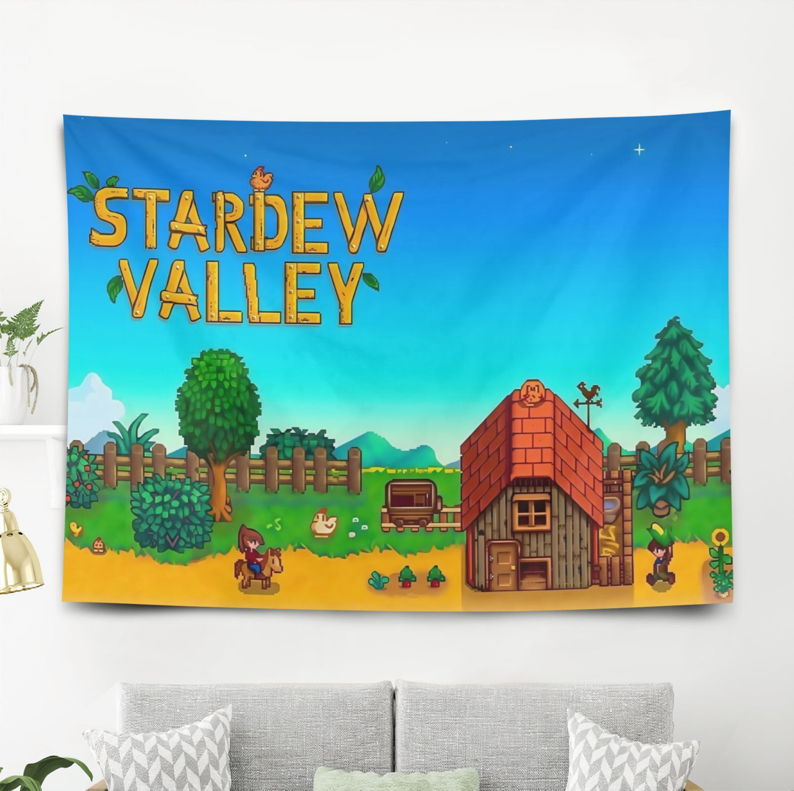 Stardew Valley Tapestry Poster Wall Hanging Art Decor for Living Room ...