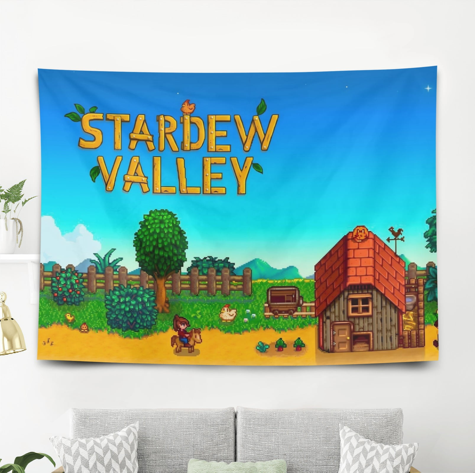 Stardew Valley-Theme Anti-pilling Tapestry Gift Wall Hanging Backdrop ...