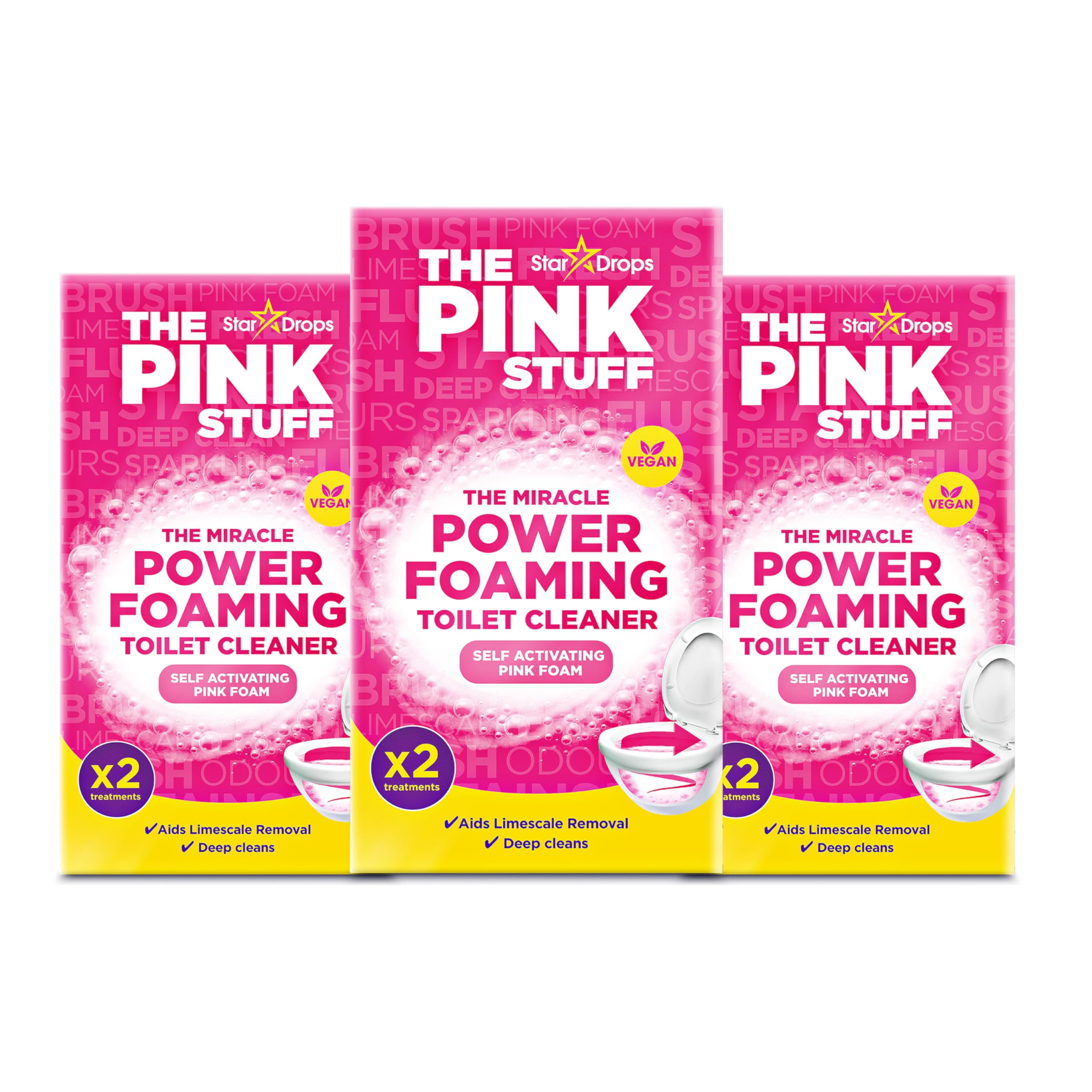 Stardrops The Pink Stuff Miracle Power Foaming Toilet Cleaner – Self ...