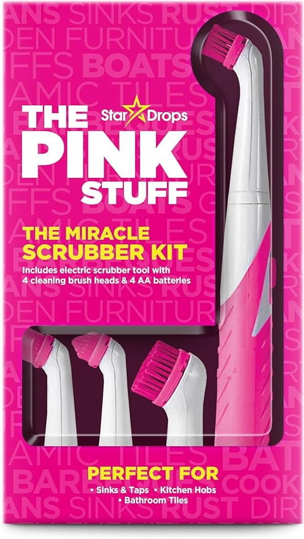 Stardrops, The Pink Stuff Miracle Scrubber Kit, Electric Scrubber, 4 ...