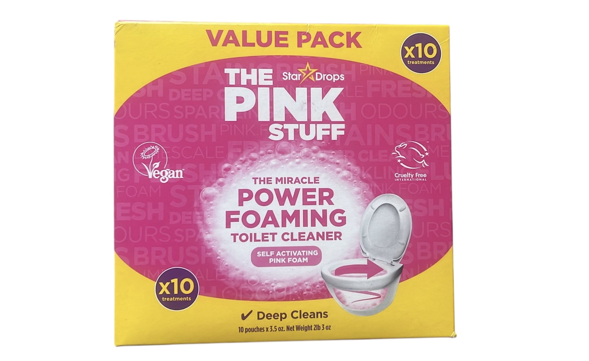 Stardrops Pink Stuff Toilet Cleaner Self-Activating Foaming, 10 ...