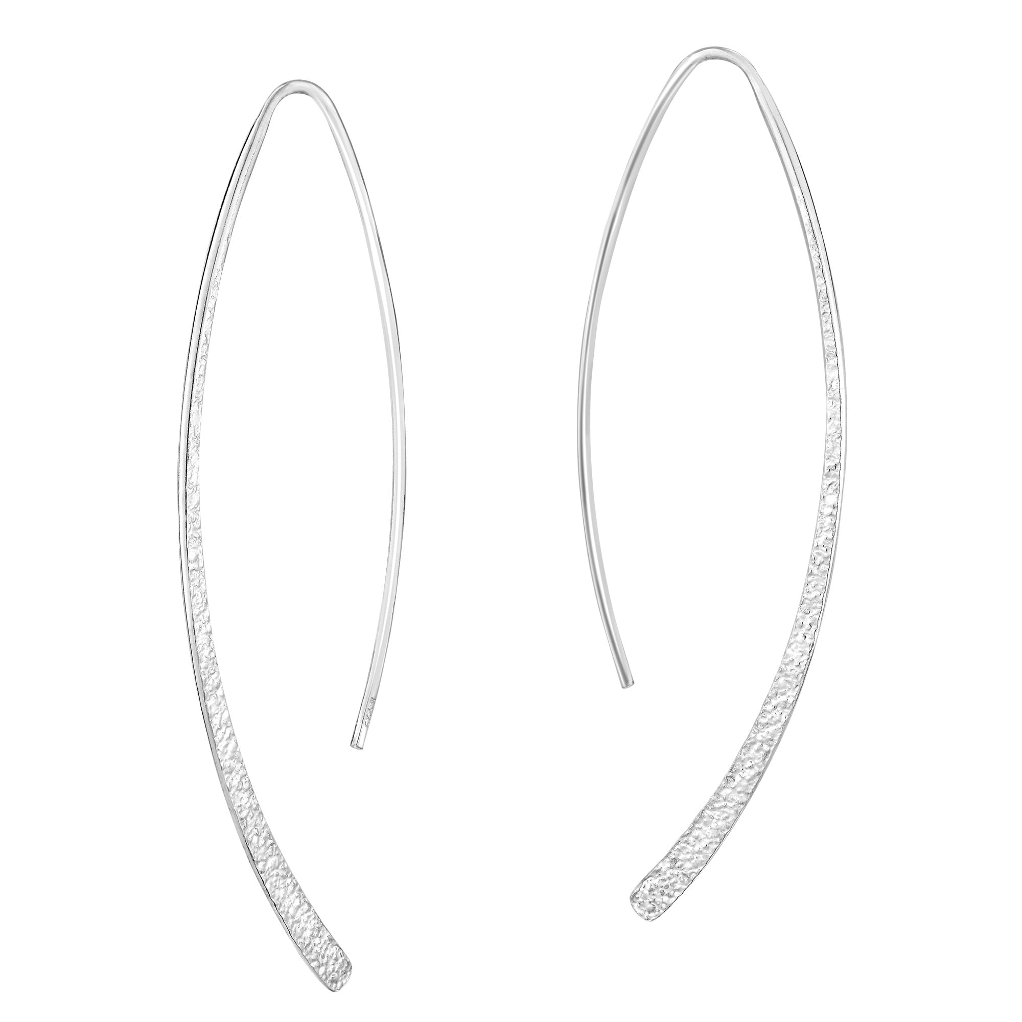 Stardust Elegance Arch Wire Sterling Silver Slide Through Earrings ...