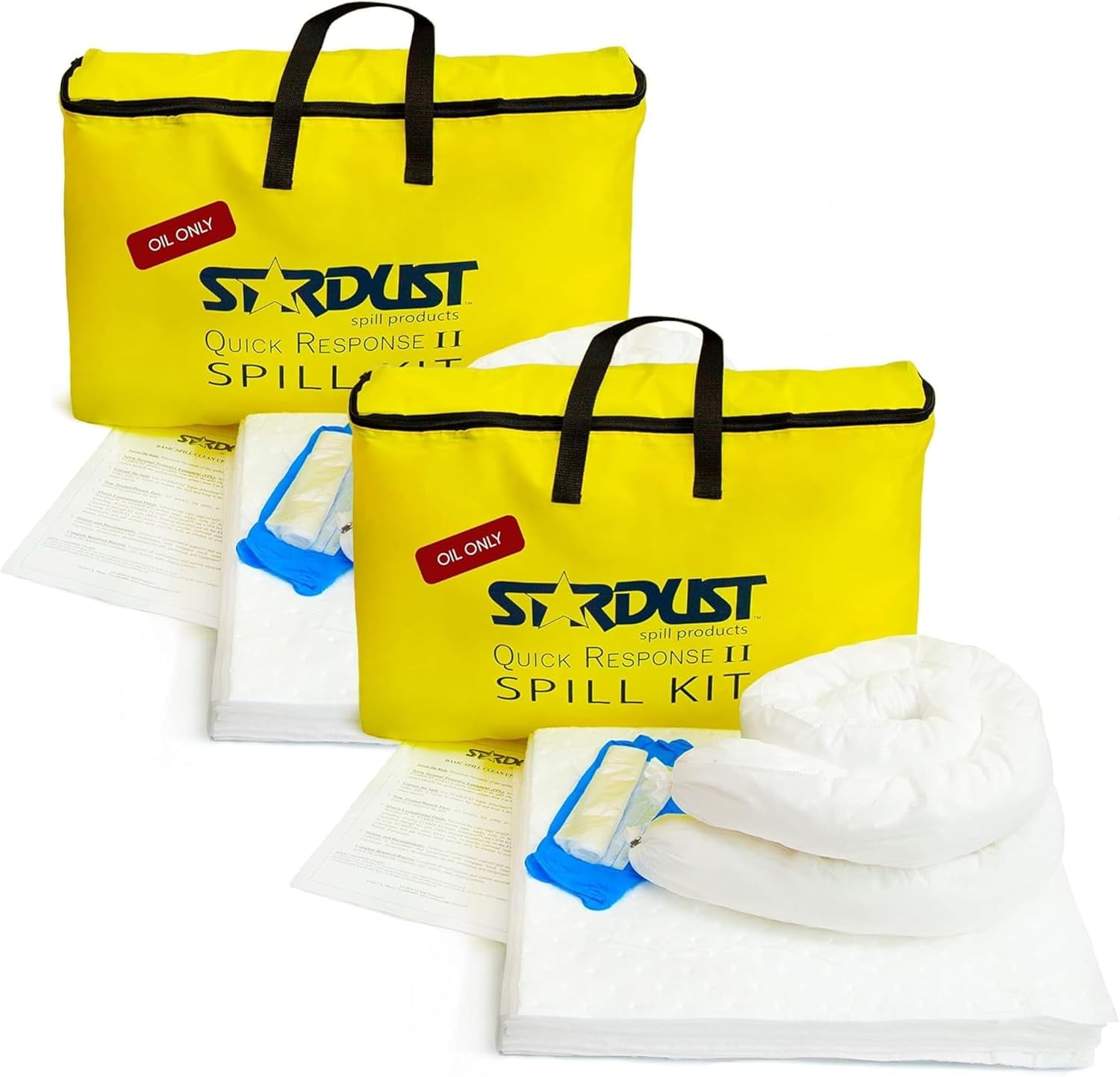 Stardust Quick Response Oil-Only Spill Kit, Portable Cleanup Solution ...