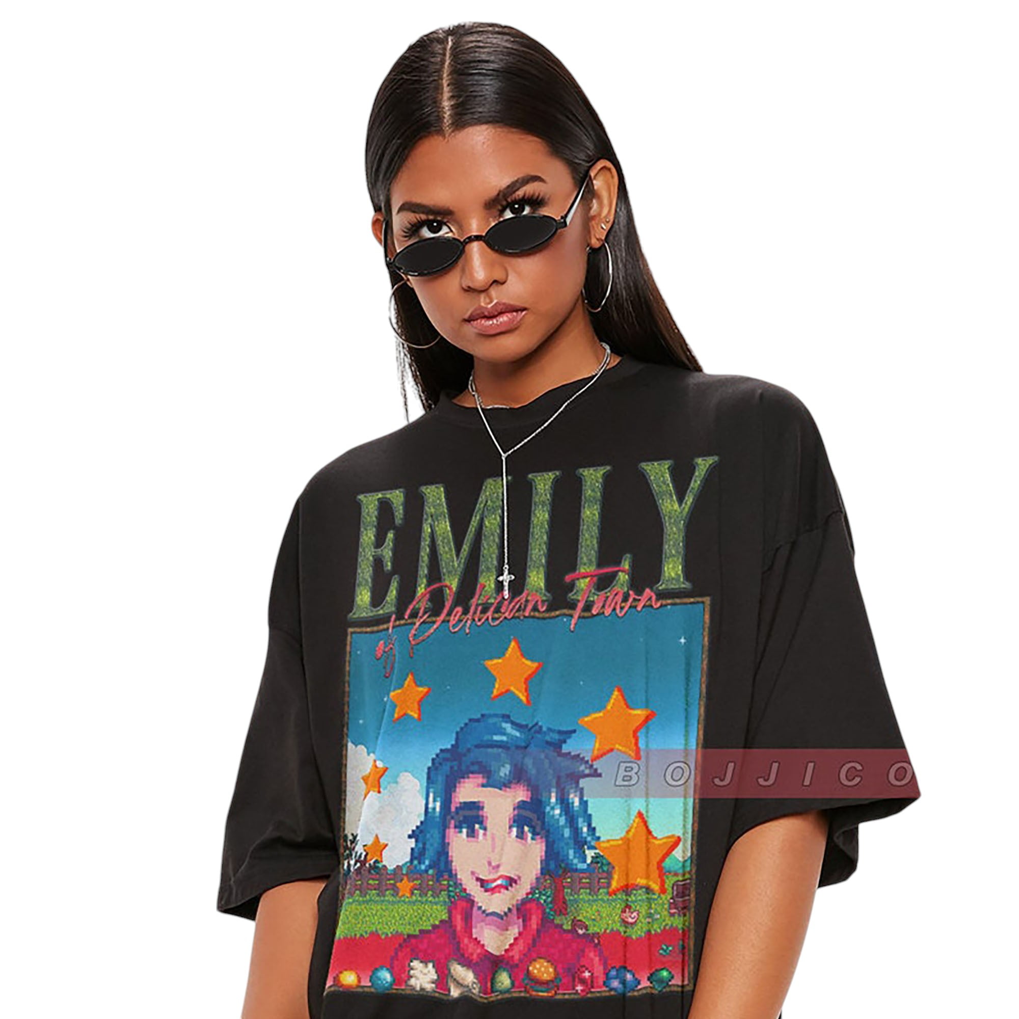 Stardw Valley Emily Retro Unisex Classic 2D T-Shirt - Food Spirit Vally ...