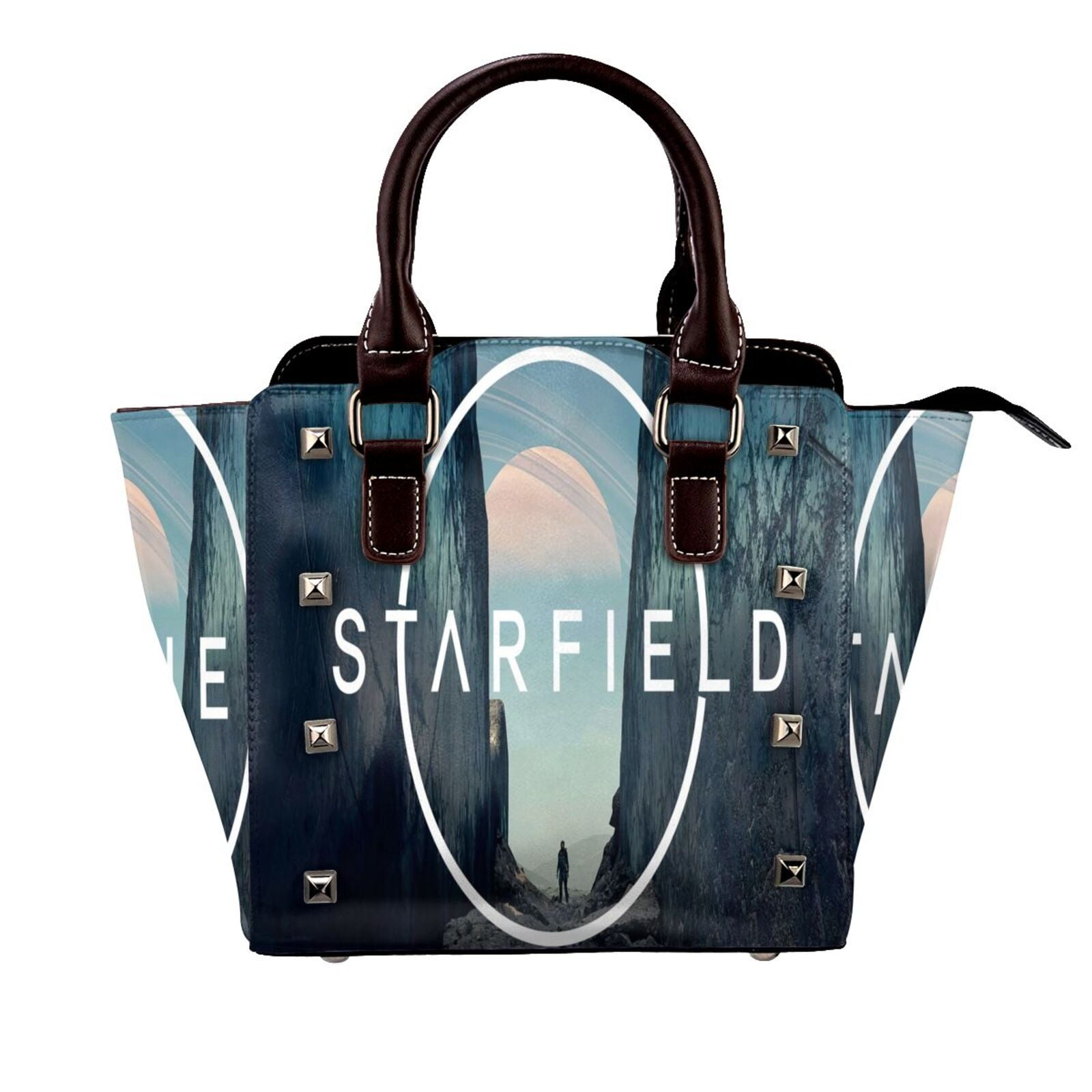 Starfield Handbag Leather Rivet Shoulder Bag Luxury Fashion Shopping ...