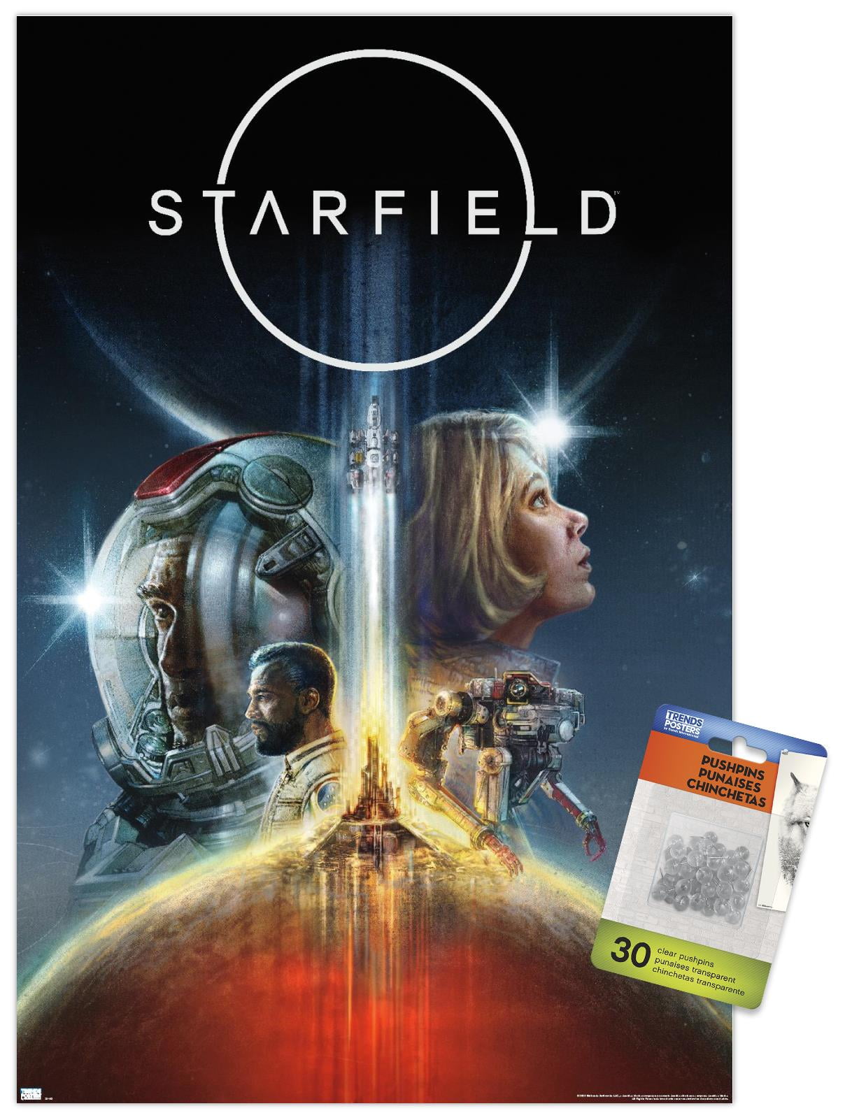 Starfield - Key Art Wall Poster with Push Pins, 14.725" x 22.375 ...