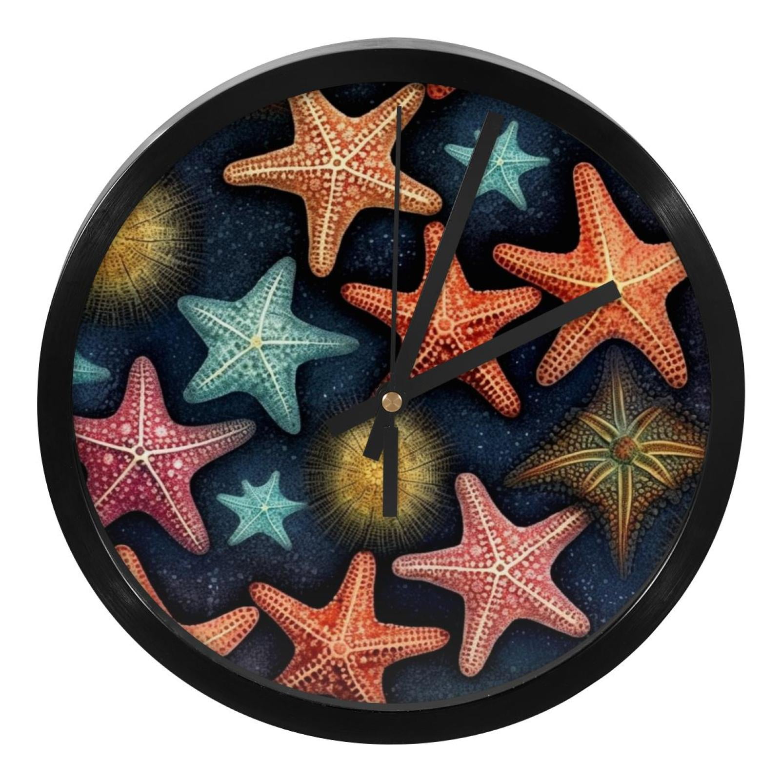 Starfish 9.8 Inch Silent Round Digital Wall Clock, Battery Operated ...