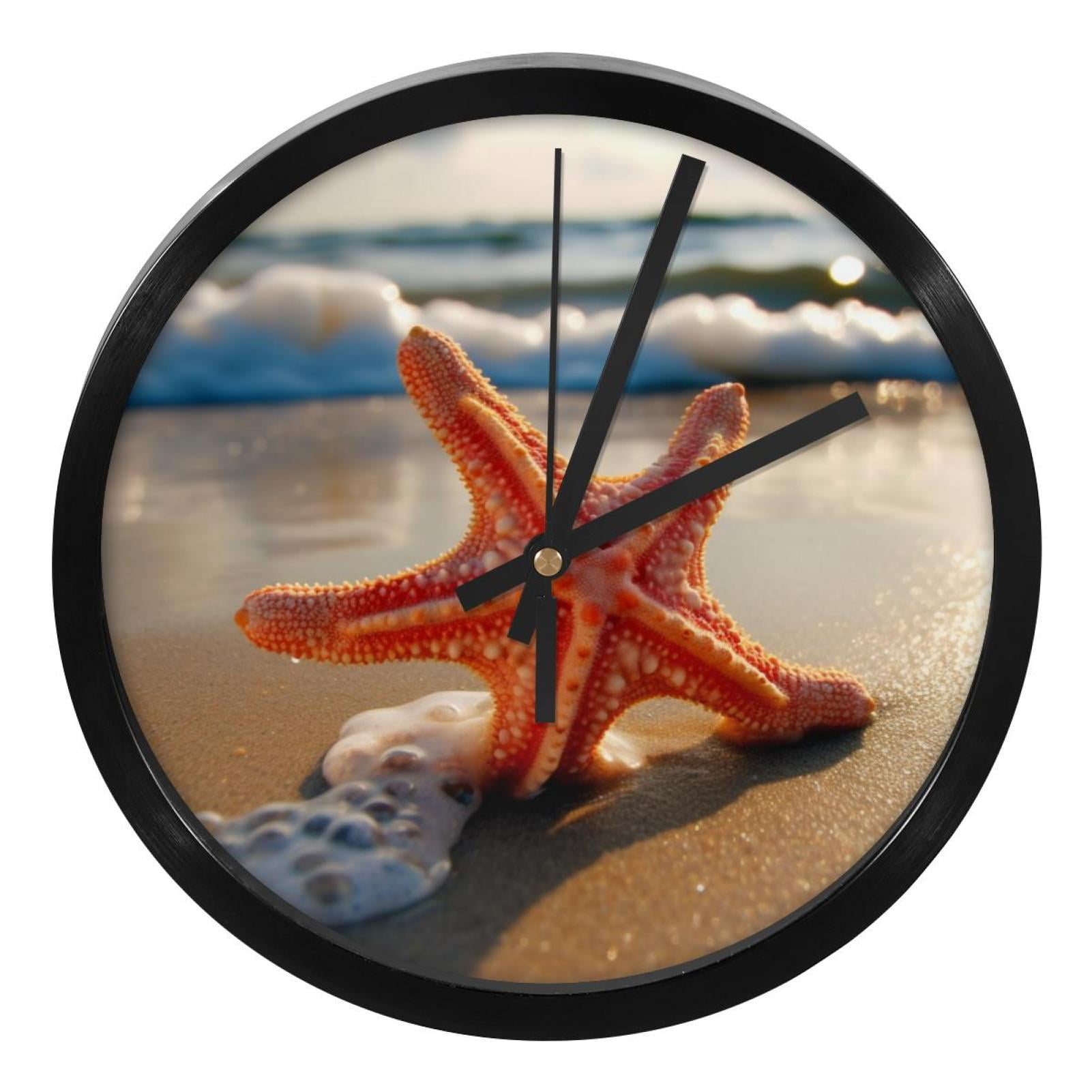 Starfish 9.8 Inch Silent Round Digital Wall Clock, Battery Operated ...