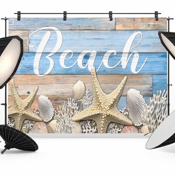 Starfish Backdrop for Photography, Fabric Photo Background Backdrop ...