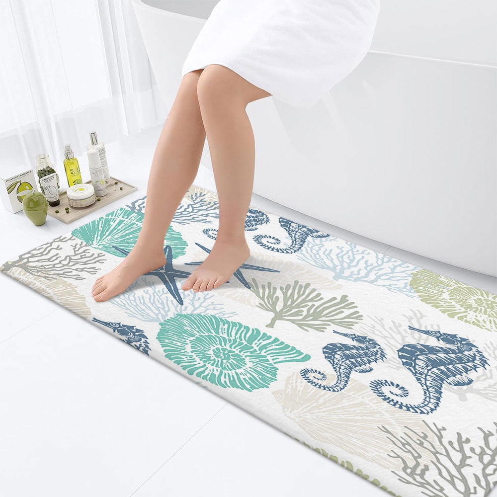 Starfish Bathroom Rugs, Ocean Beach Bathroom Rugs Seaside Costal ...