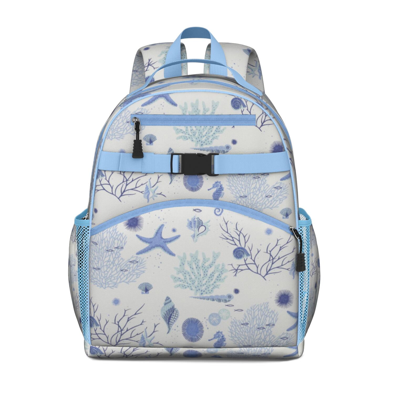 Starfish Beach Backpack with Seashells, Seahorse, Fish, Ocean Creatures ...