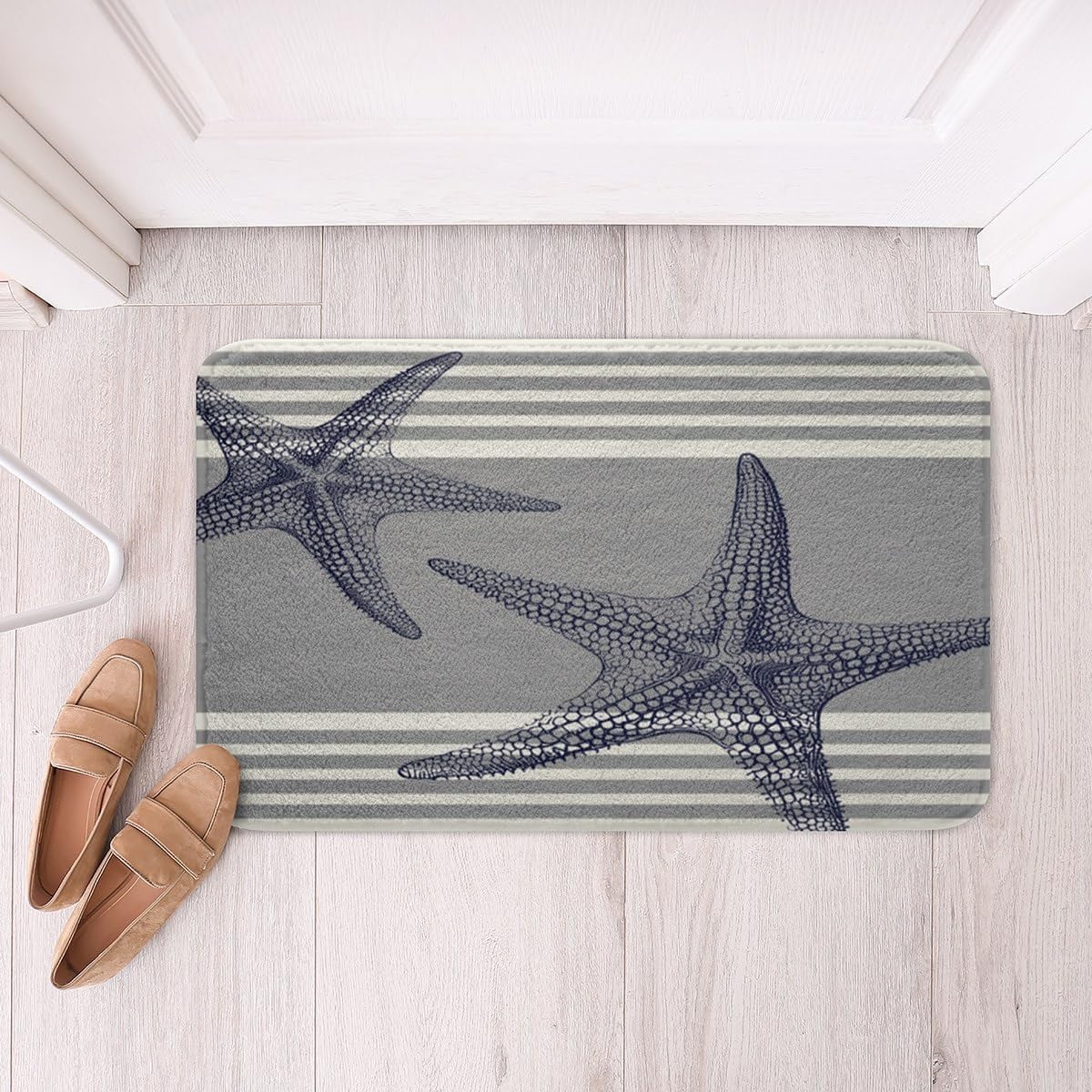 Starfish Beach Bathroom Rugs 16"X24" Coastal Beach Ocean Doormats Floor ...