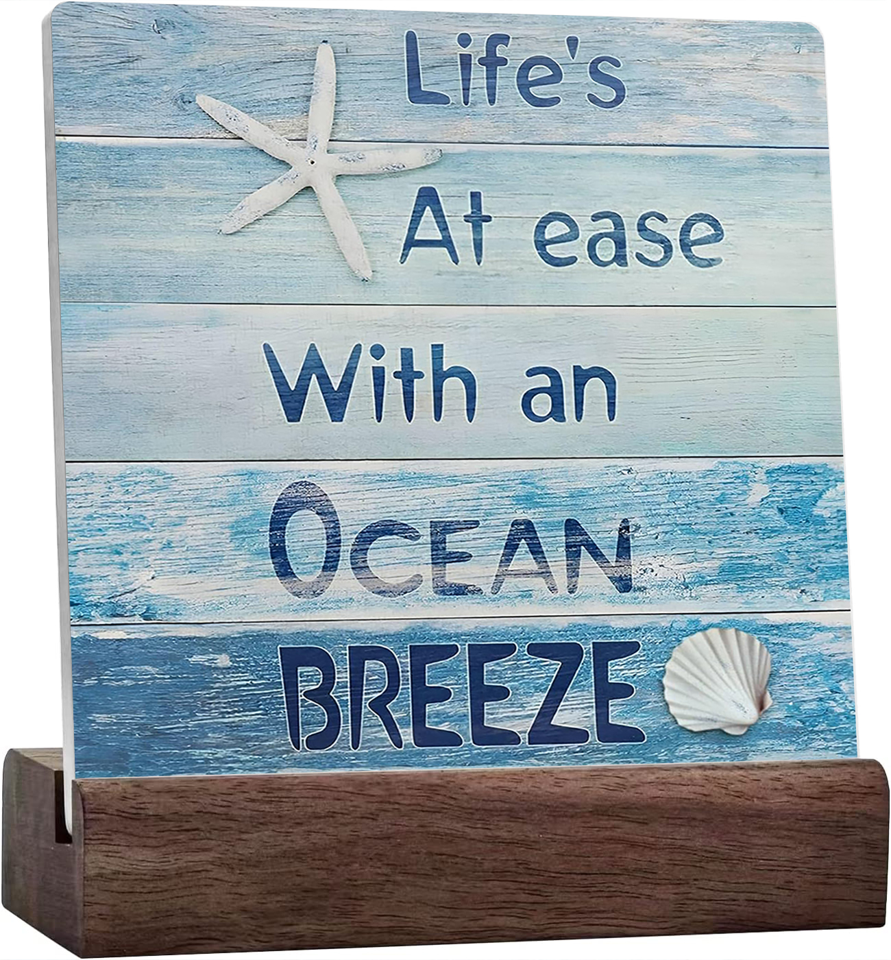 Starfish Beach Ceramic Table Plaque with Quote Sayings, Starfish Beach ...