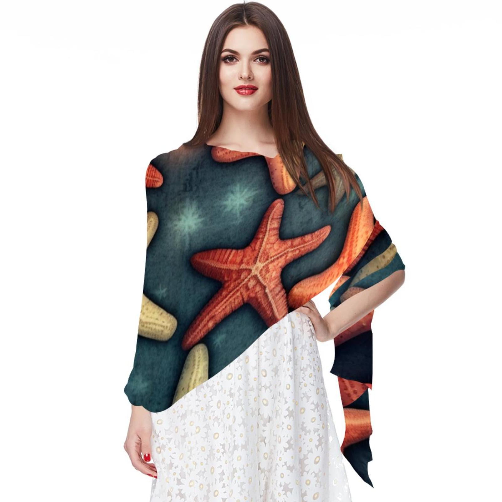 Starfish Beautiful Translucent Chiffon Yarn Hair Scarf 180*73 (70.86*28 ...