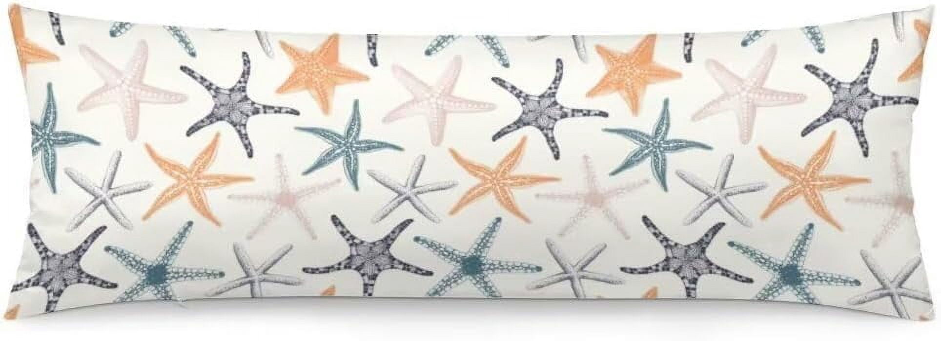 Starfish Body Pillow Cover,Summer Ocean Beach Nautical Long Pillow Case ...