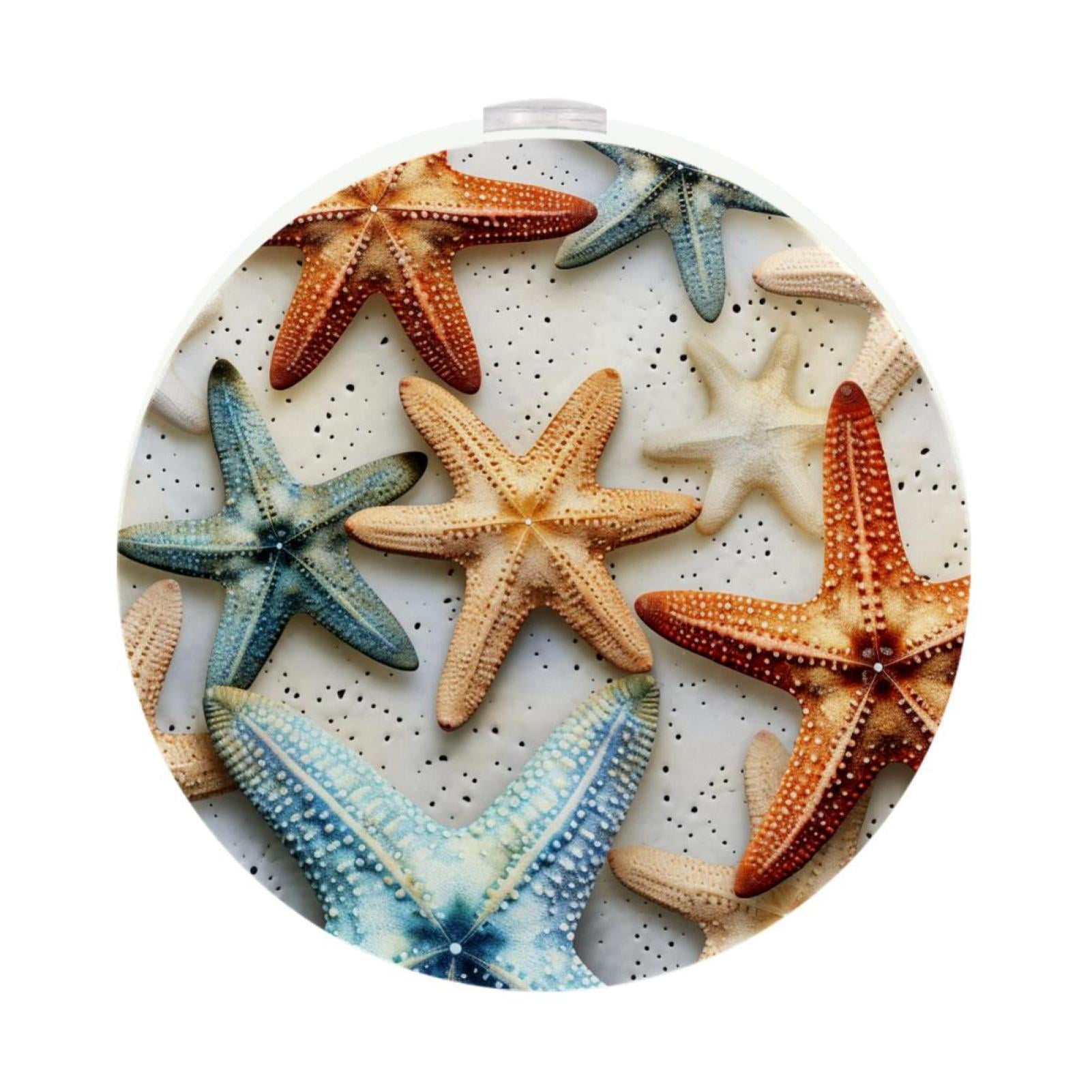 Starfish Bright and Compact LED Round Night Light - Set of 2, Energy ...