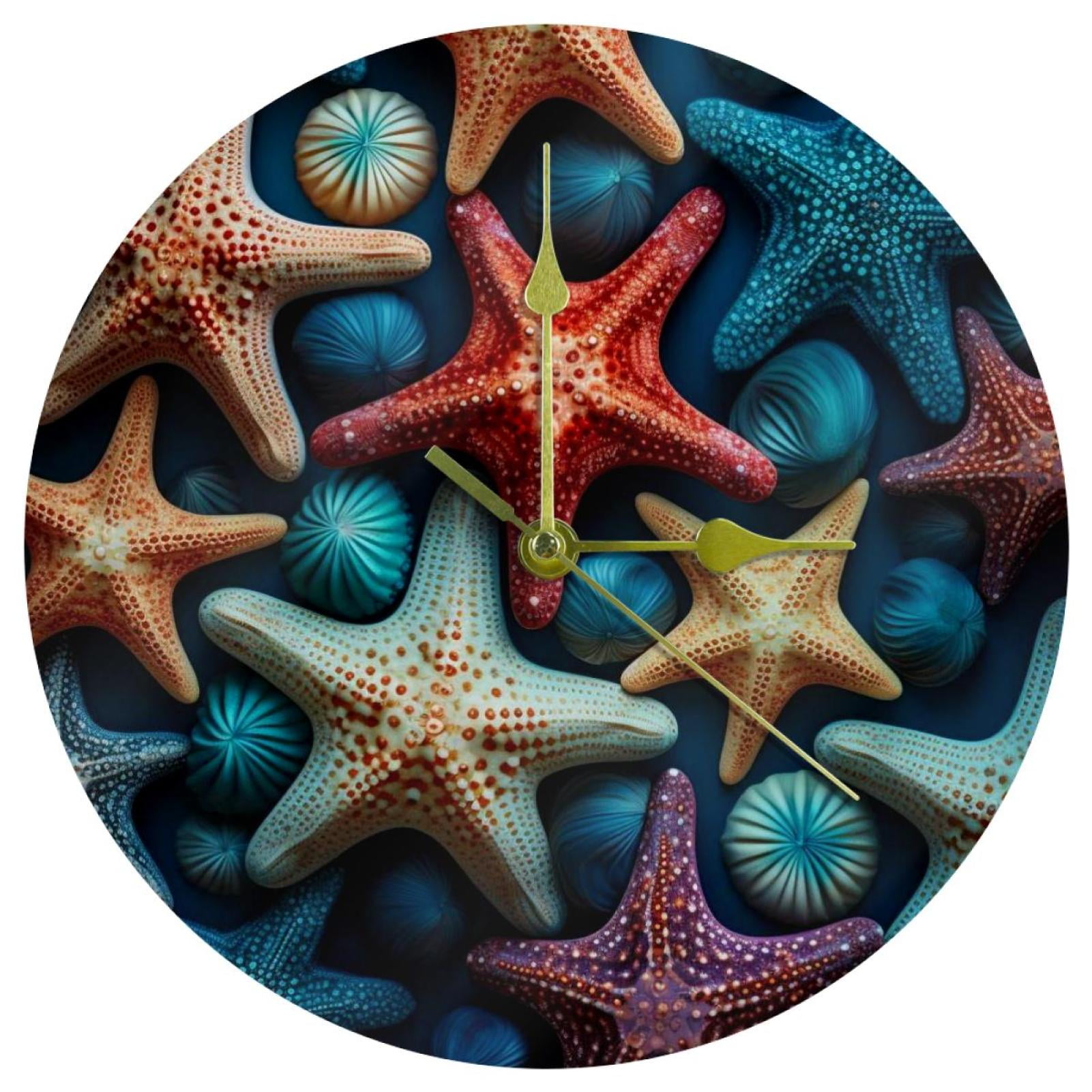 Starfish Circular Acrylic Wall Clock - Elegant and Stylish Timepiece ...