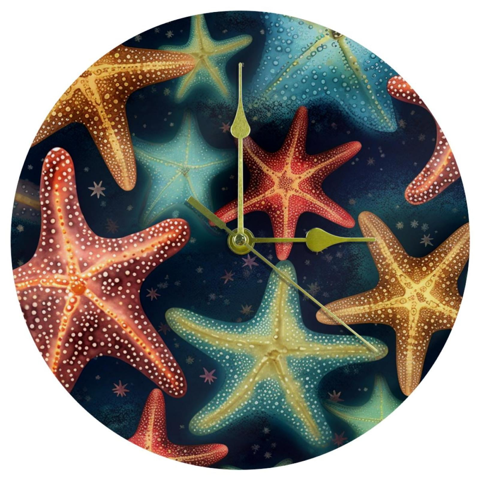 Starfish Circular Acrylic Wall Clock - Elegant and Functional Timepiece ...