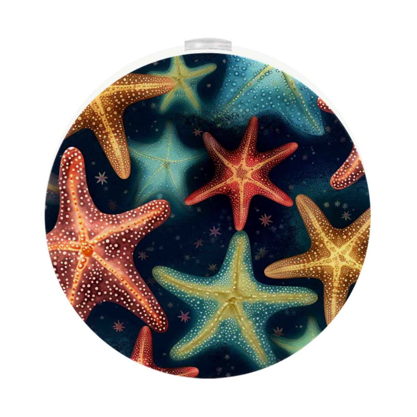 Starfish Circular Night Light - 2 Pack Small LED Lights Wall Light ...