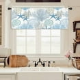 Starfish Coastal Kitchen Curtain Valance 54W x 18H Rod Pocket Beach ...