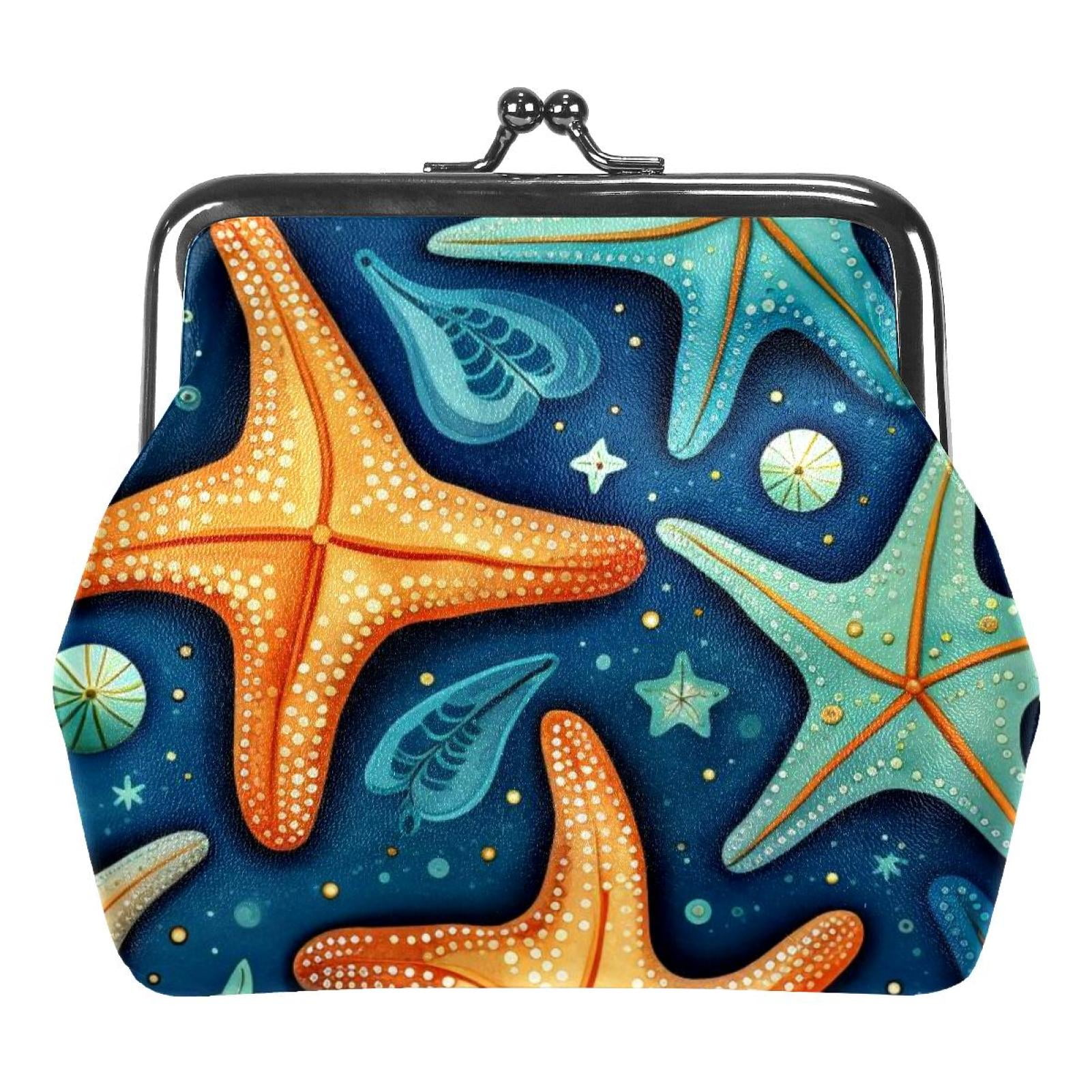 Starfish Coin Purse Kiss Lock Change Purse Vintage Trinkets Pouch ...
