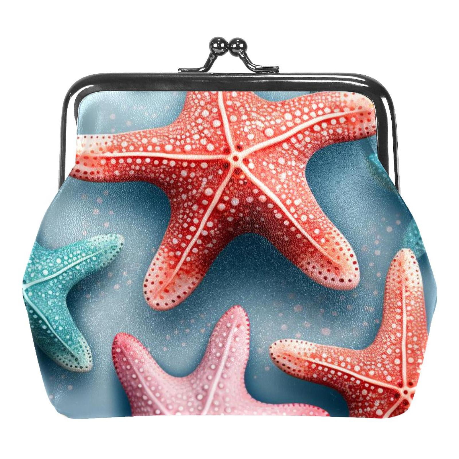 Starfish Coin Purse Vintage Pouch Kiss-lock Change Purse Wallets ...