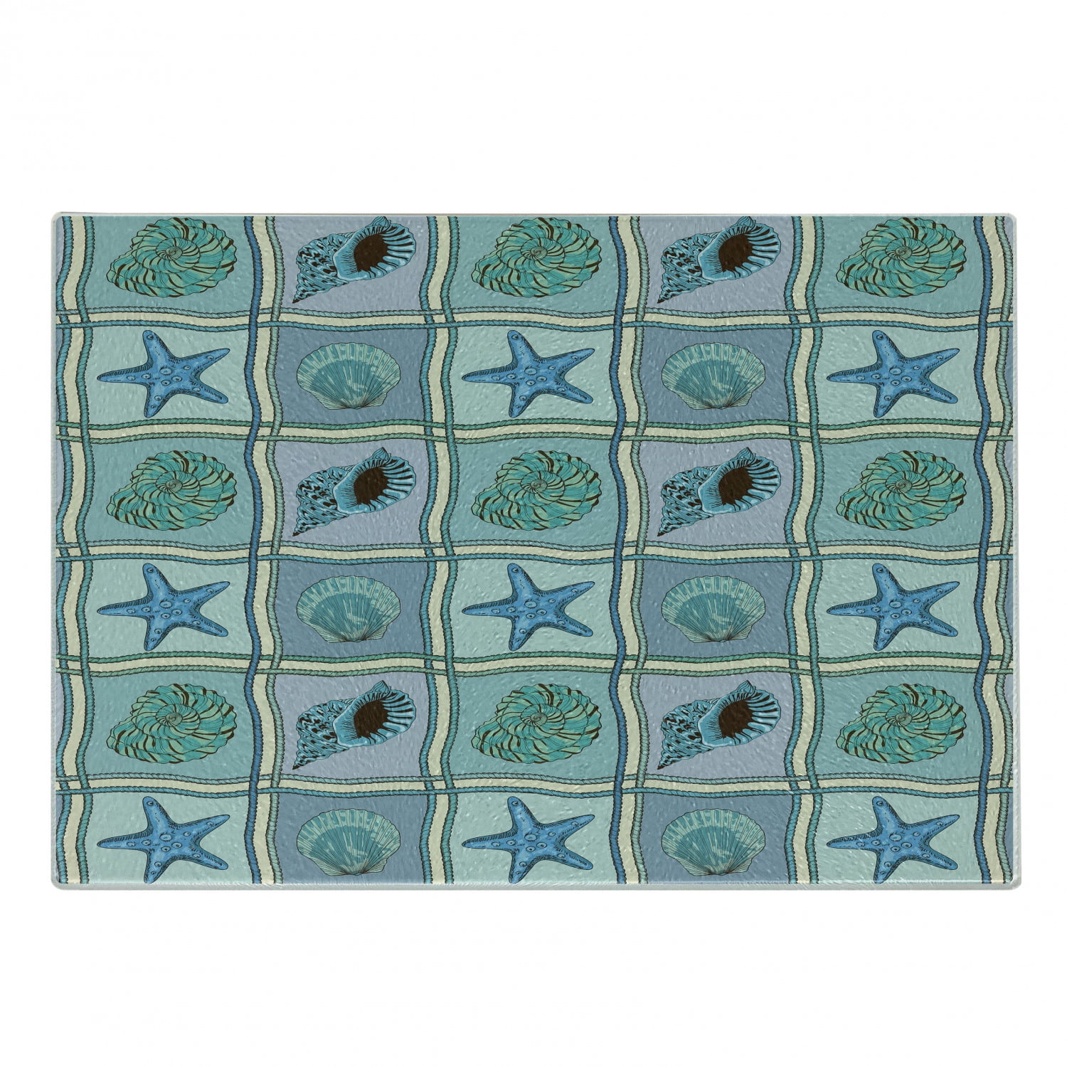 Starfish Cutting Board, Marine Patchwork Style Inspired Pattern with ...