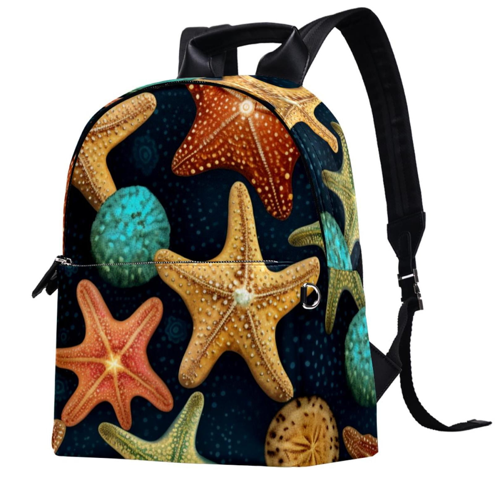 Starfish Duffle Backpack for Men Women Teens Work School Camping, Lightweight Leather Laptop ...