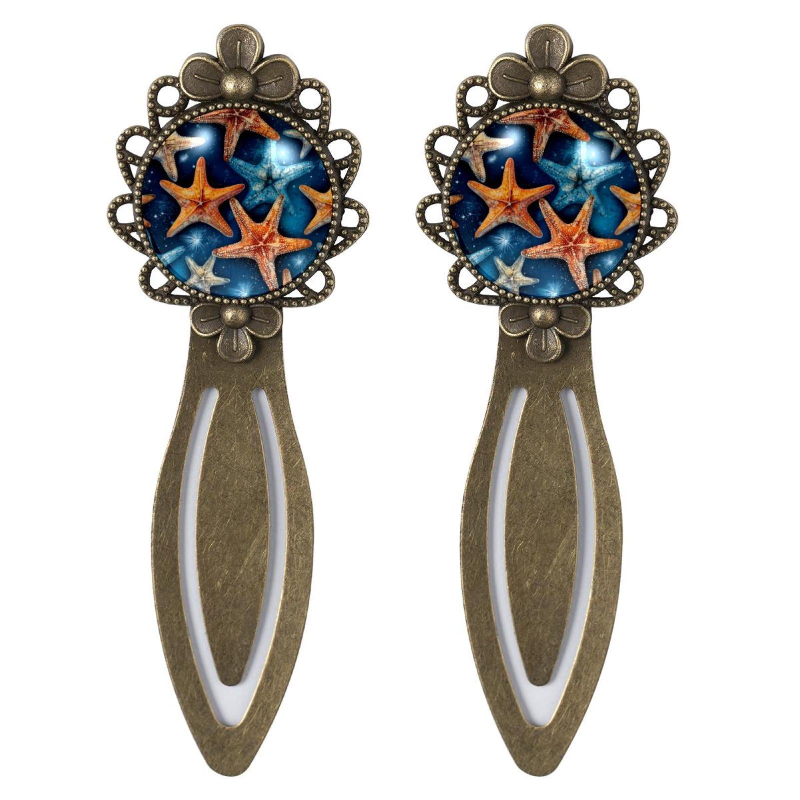 Starfish Elegant Set of Two Vintage Copper-Colored Lace Bookmarks, Gift ...