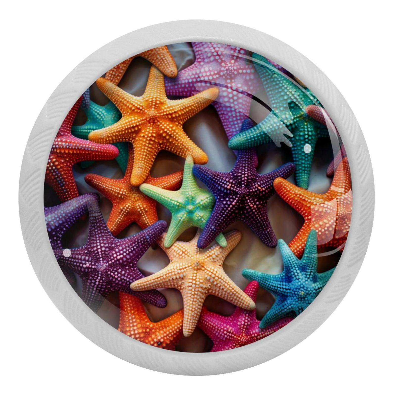 Starfish Fluorescent Drawer Pulls: Round 4-Pack - Glow-in-the-Dark ...