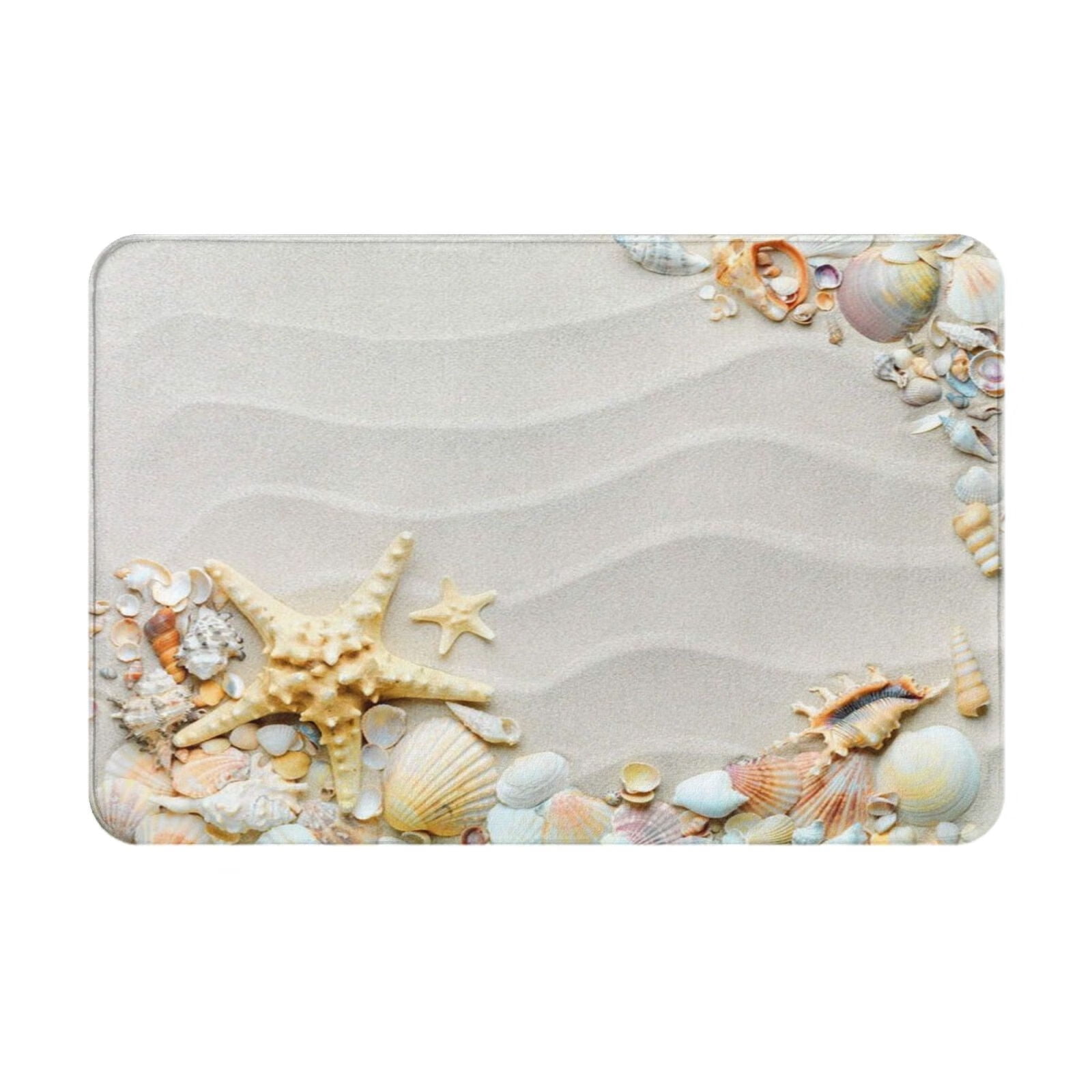 JOOCAR Beach Rugs: Nautical Starfish Kitchen Mat, Seacoast with ...