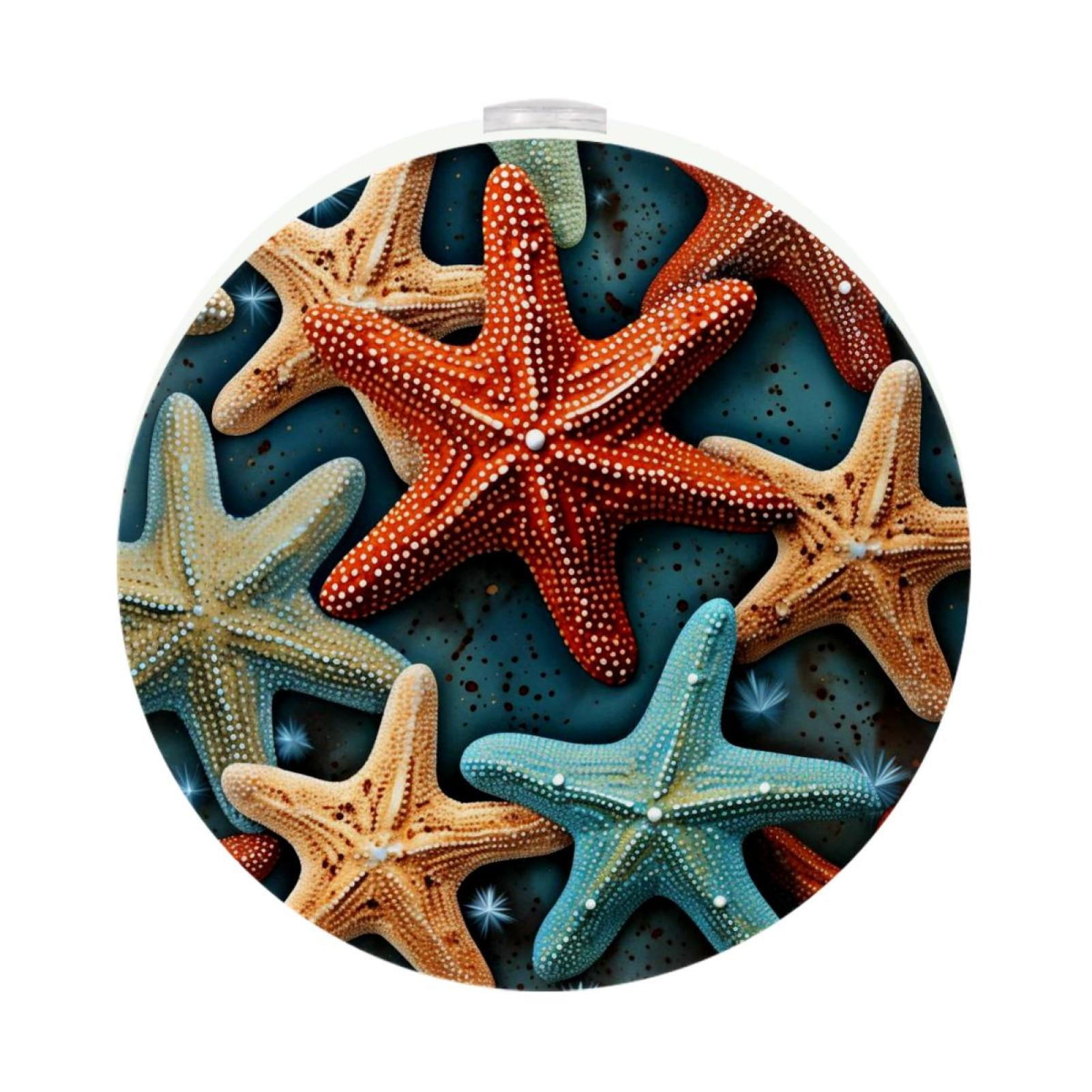 Starfish LED Round Night Light-2PCS: Wireless & Portable Small Lights ...