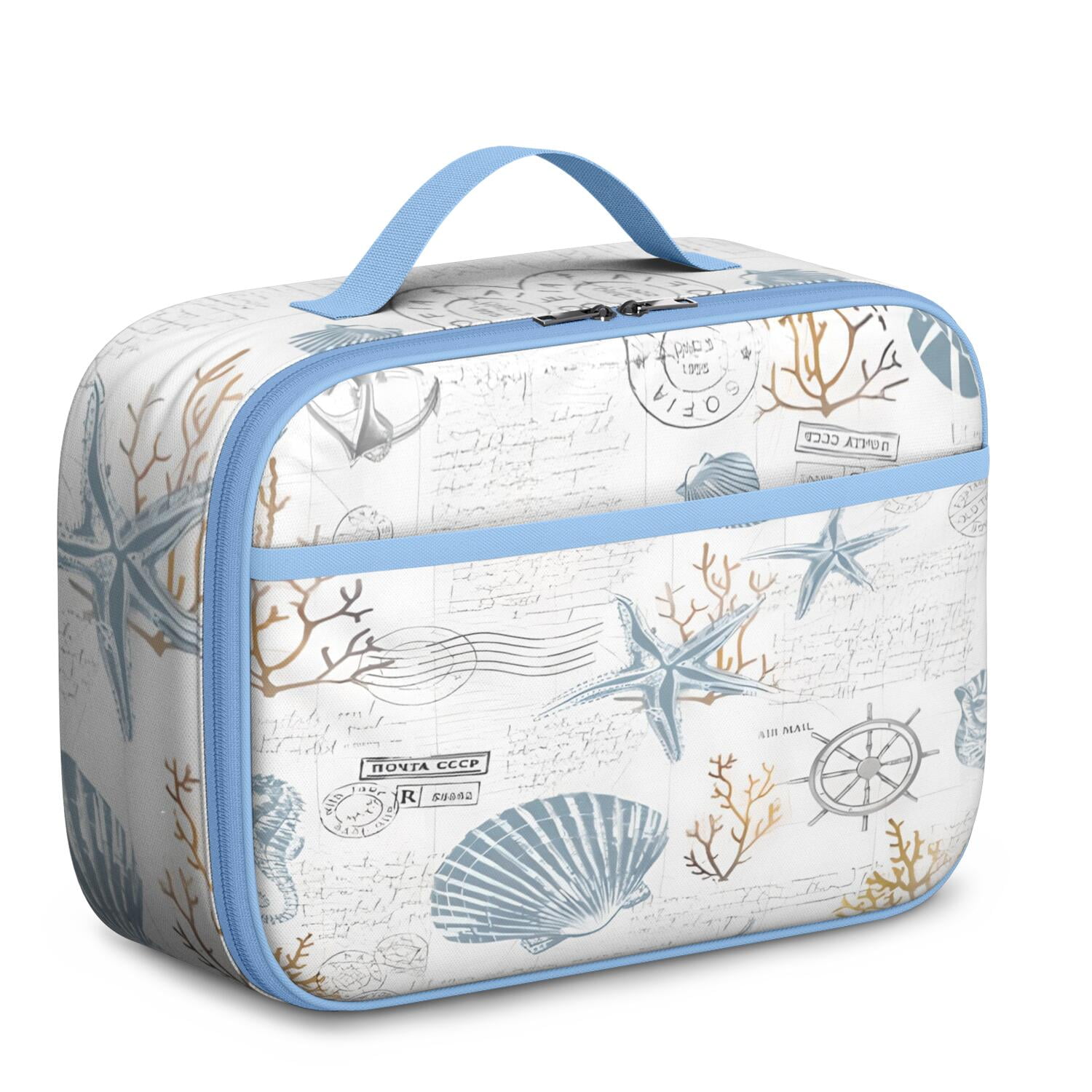 Starfish Lunch Bag – Beach Seashells Seahorse Fish Creatures Ocean ...