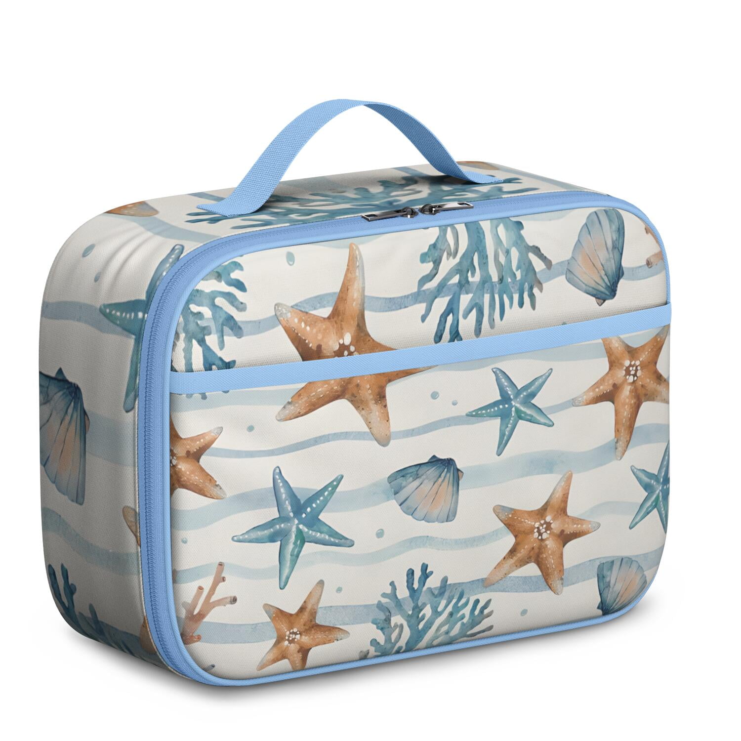 Starfish Lunch Bag – Beach Seashells Seahorse Fish Creatures Ocean ...