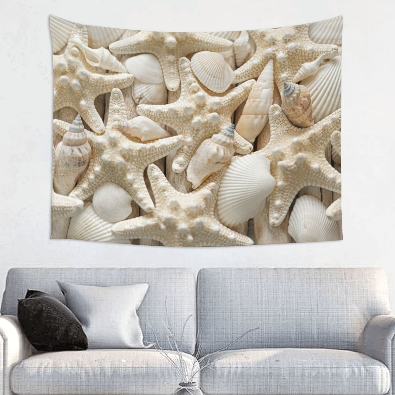Starfish and Sea Shells Wall Tapestry for Bedroom Aesthetic - Tapestry ...