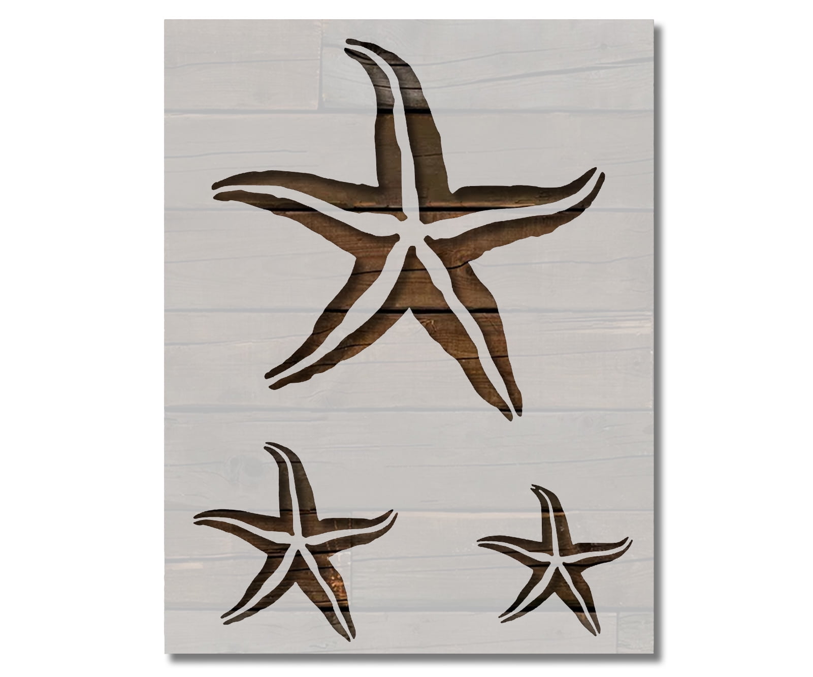 Starfish Seashells Stencil Templates Reusable 8.5 x 11 for Painting on ...