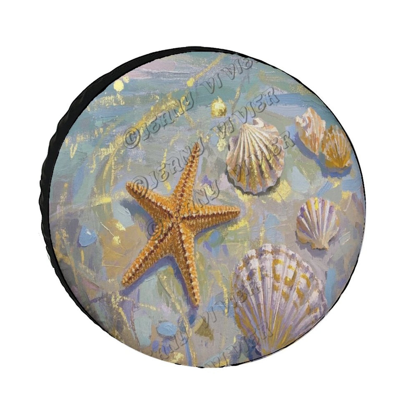 Starfish And Shells Spare Tire Cover Wheel Protectors UV-Resistant ...
