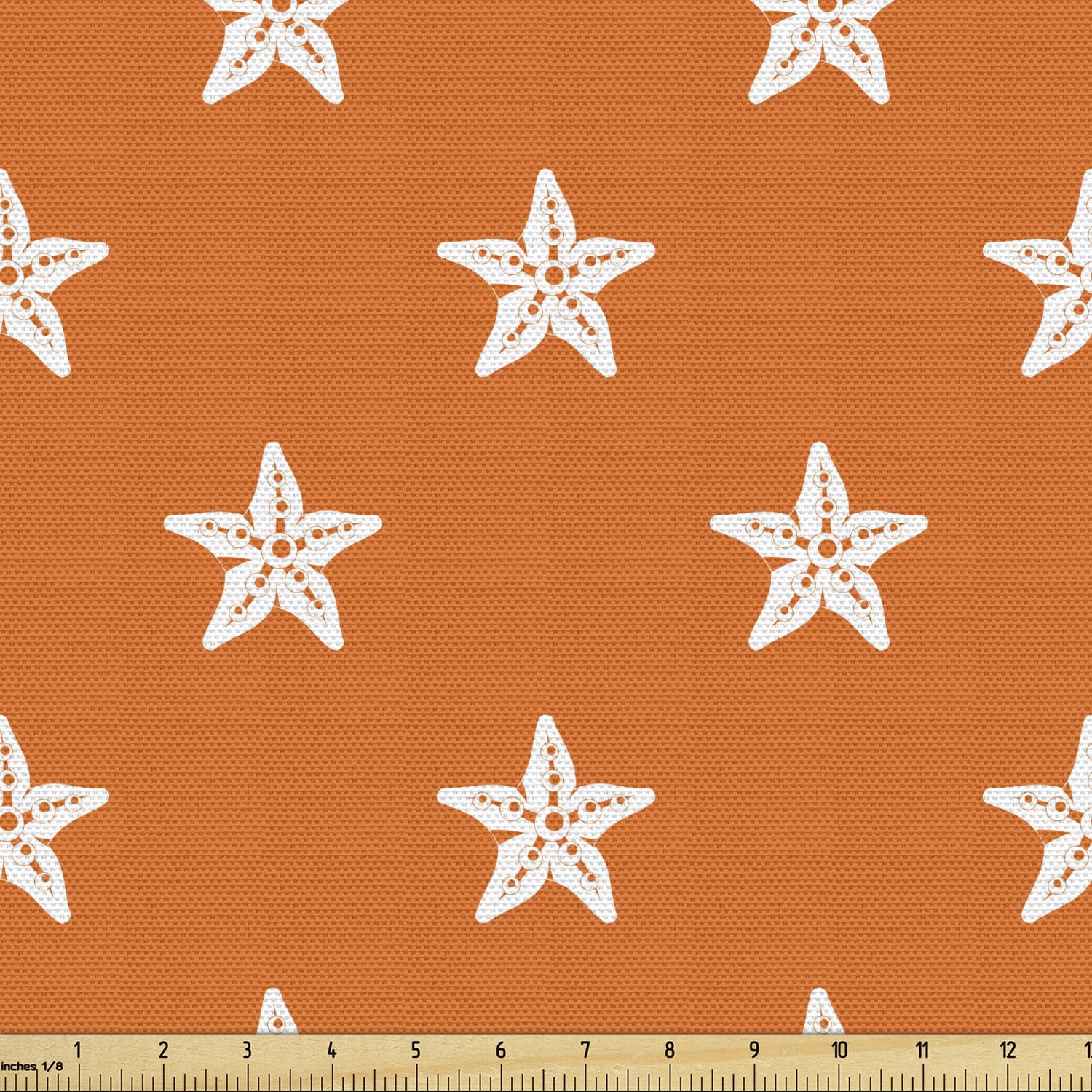 Ambesonne Starfish Fabric by the Yard Upholstery, Aquarium Fauna ...