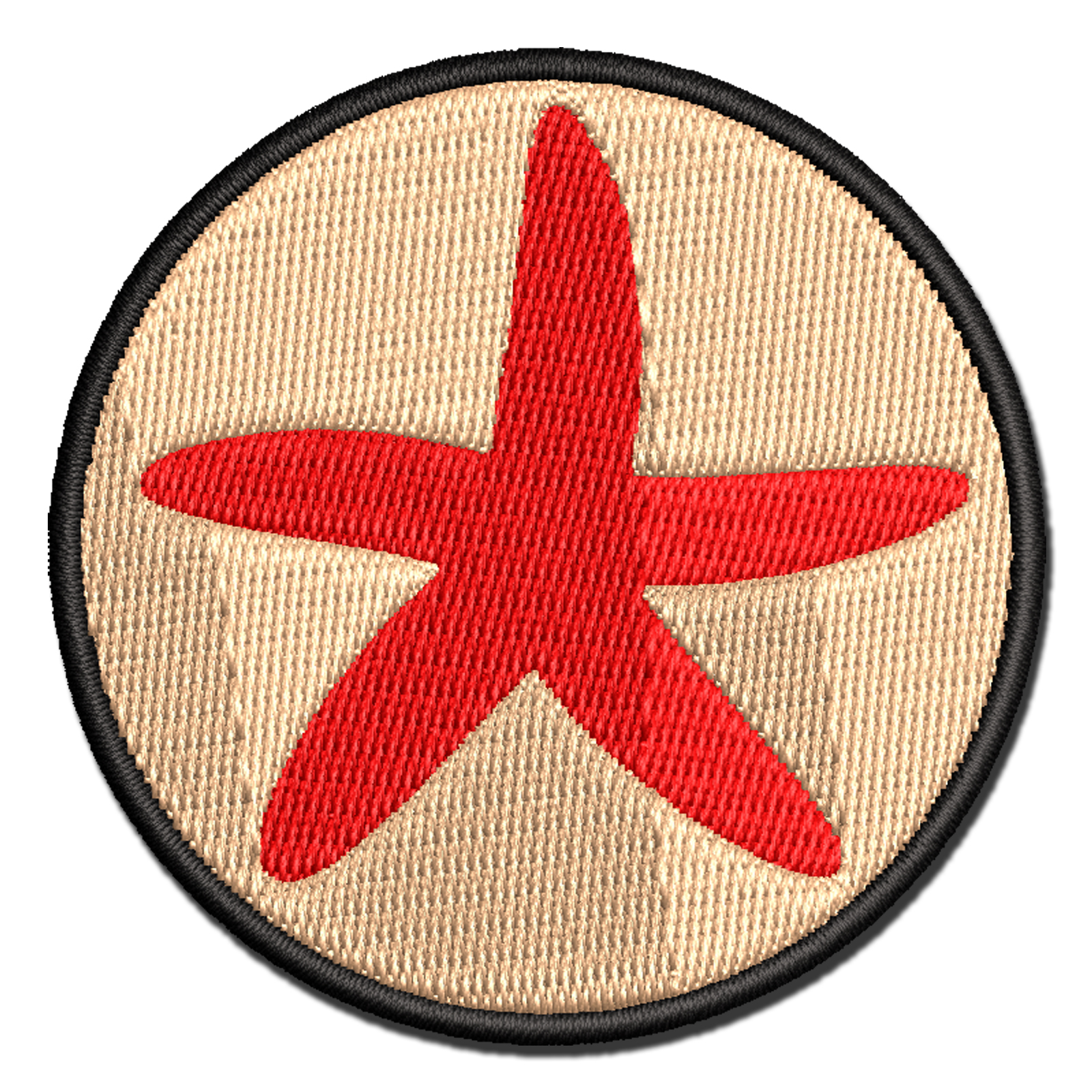 Starfish Solid Tropical Beach Applique Multi-Color Embroidered Iron-On Patch - 2.0 Inch Mini ...