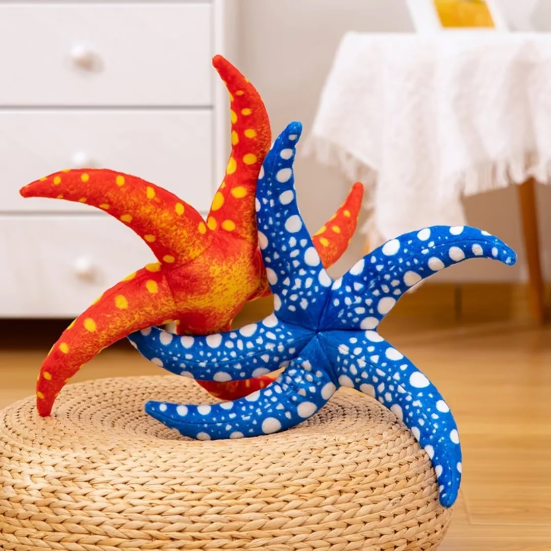 Starfish Stuffed Animal-Blue Marine Animal Plush Pillow for Children ...