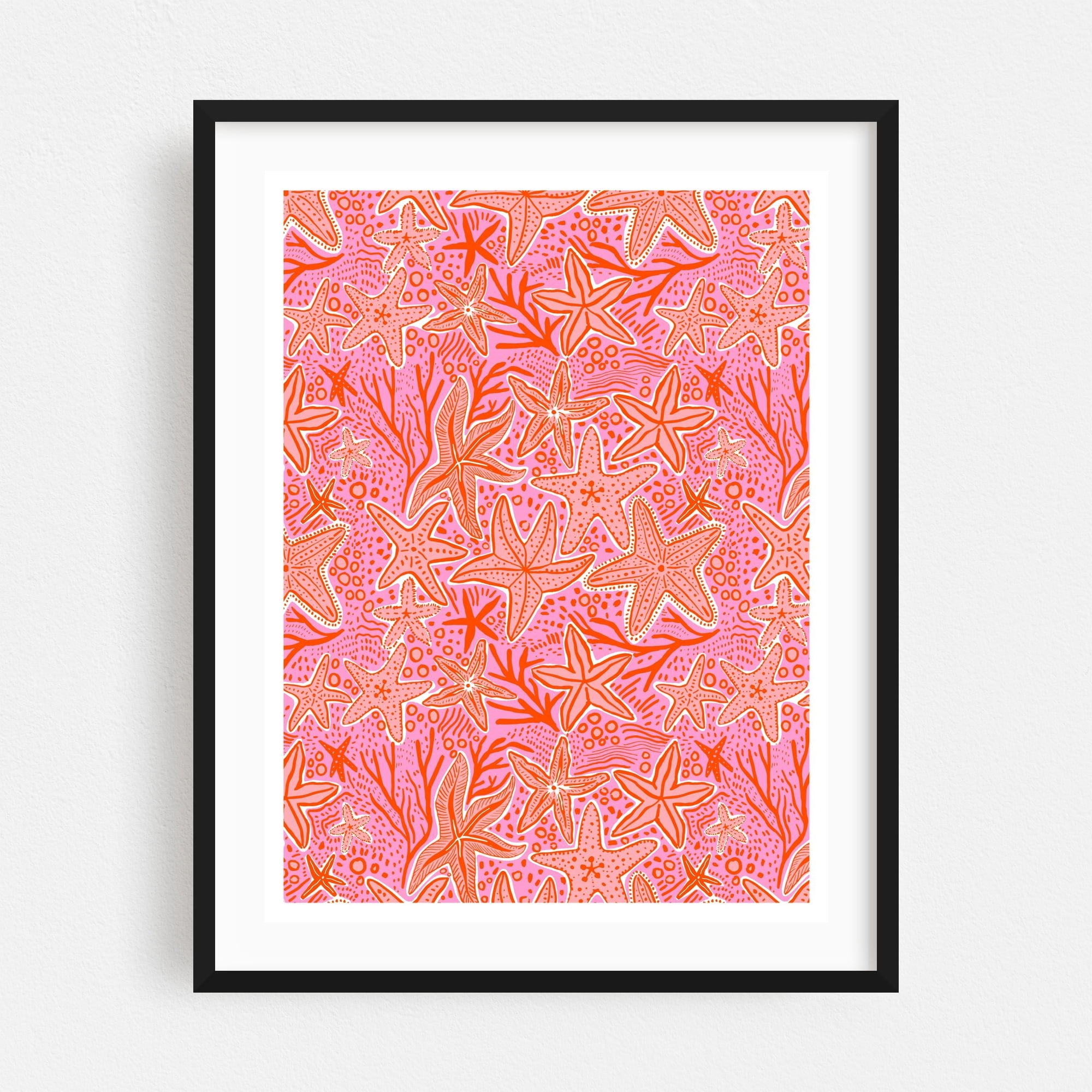 Starfish Symphony - Mixed Media Pattern Marine Life Aquatic Nautical ...