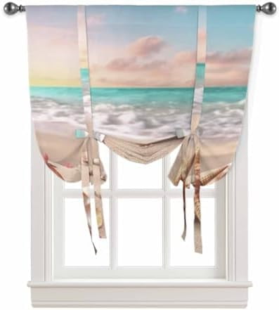 Starfish Tie Up Curtains for Kitchen Bedroom Living Room Windows ...