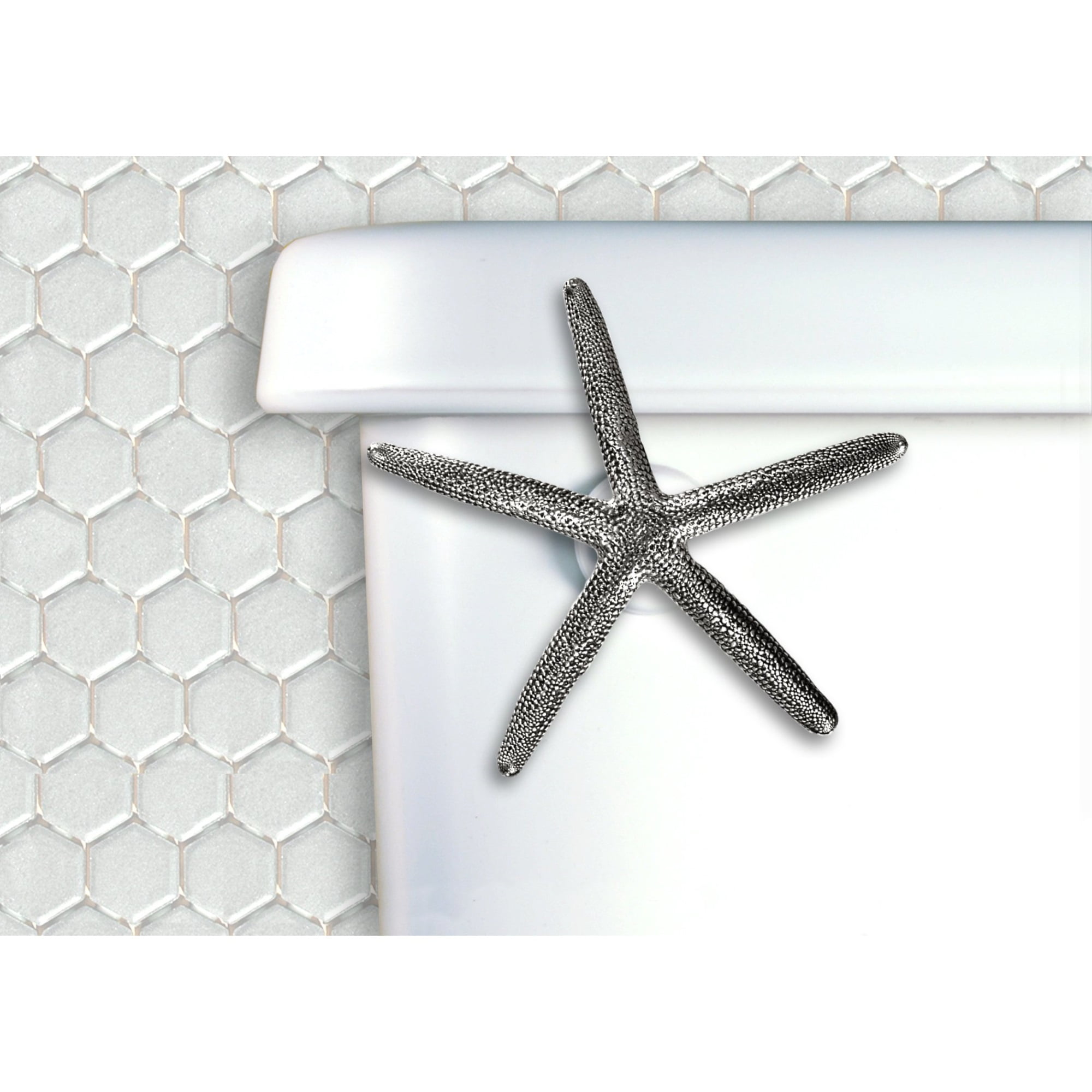 Starfish Toilet Flush Handle Front Mount in Satin Pewter - Walmart.com
