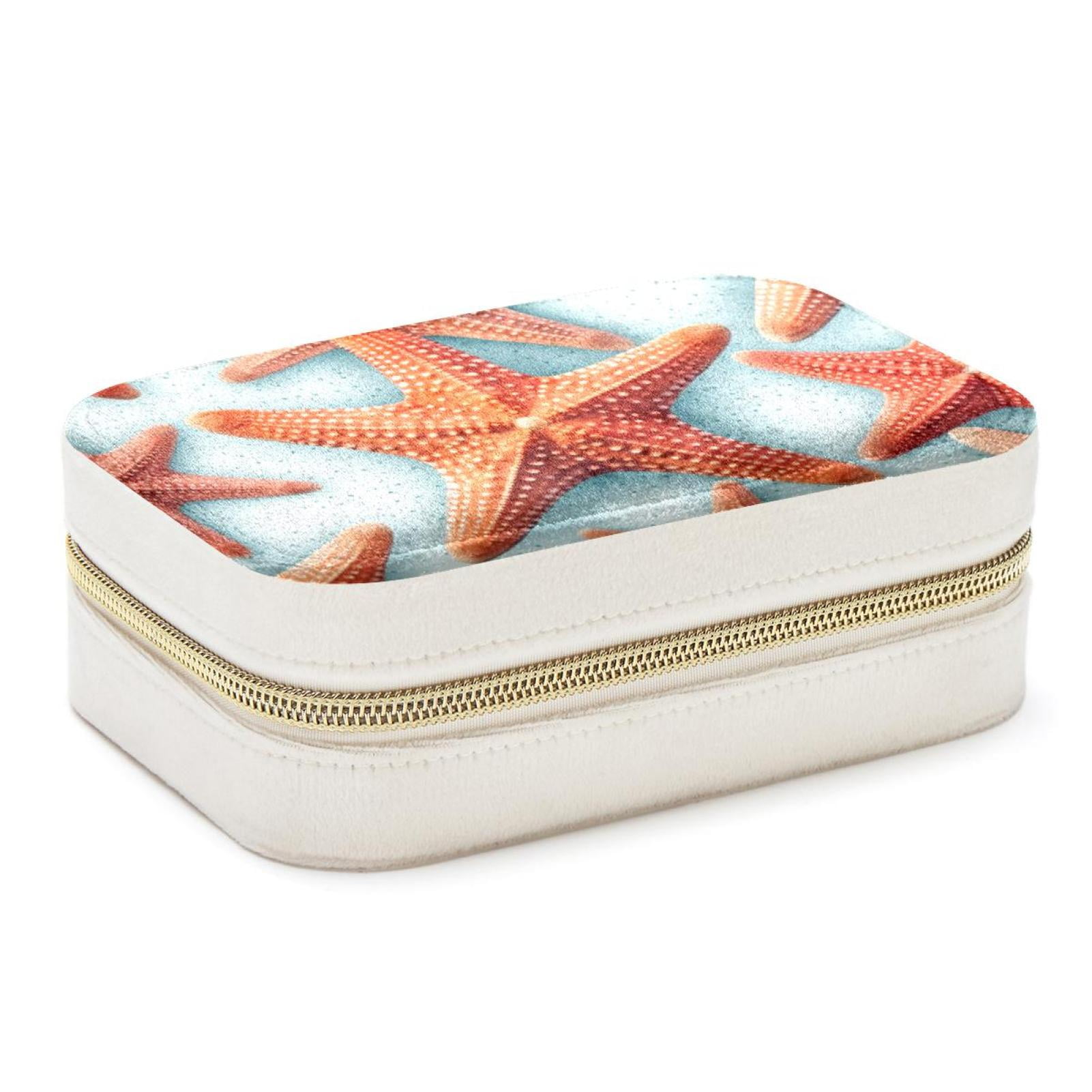 Starfish Velvet Portable Storage Box with Removable Compartment ...