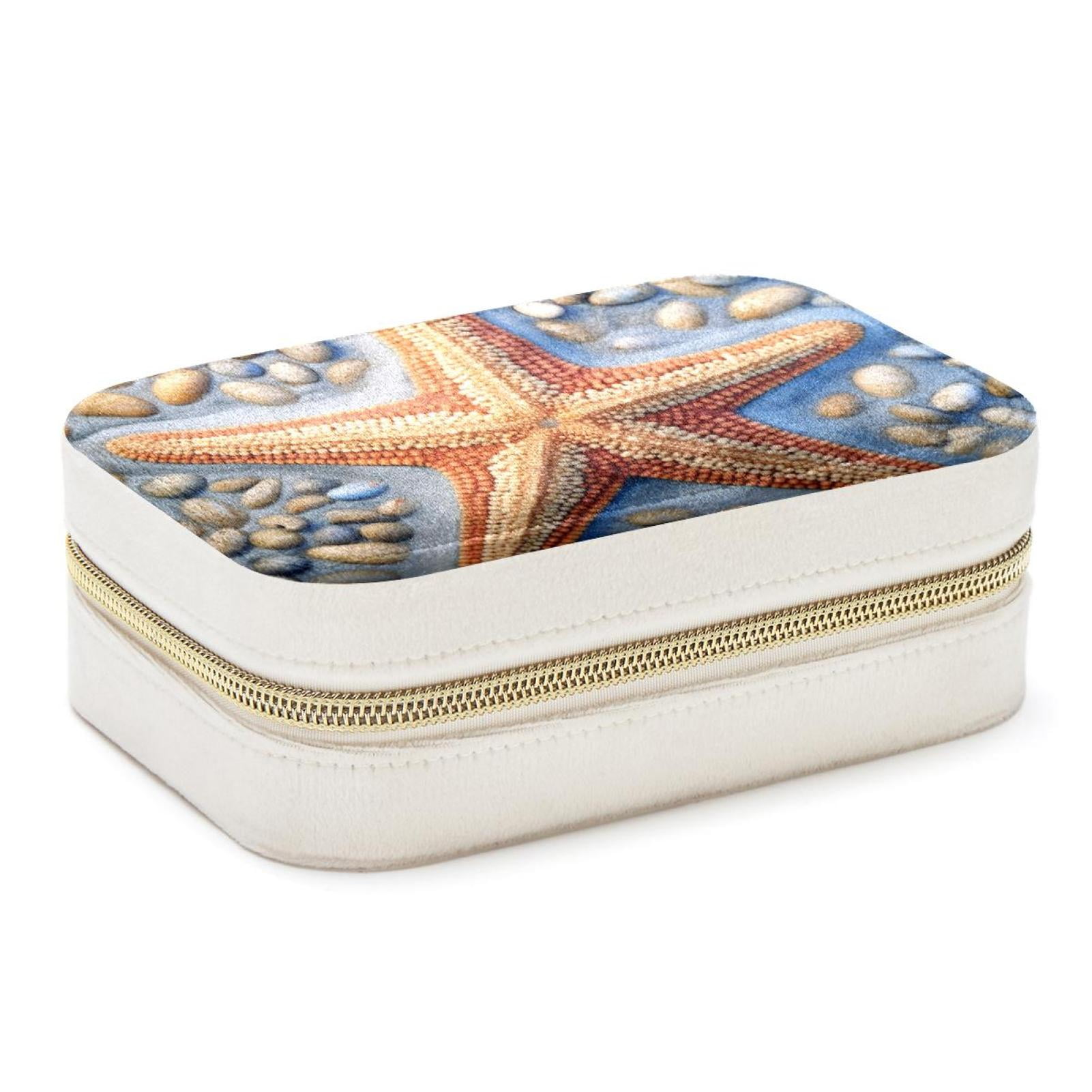 Starfish Velvet Portable Storage Box with Removable Compartment ...
