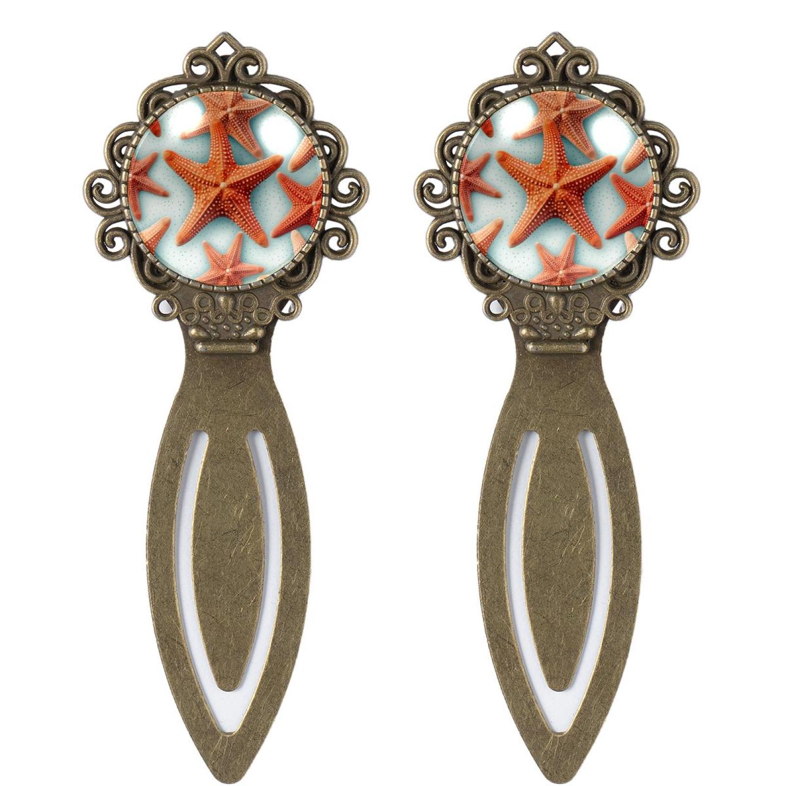Starfish Vintage Copper-Colored Lace Bookmarks: Set of 2 Stainless ...